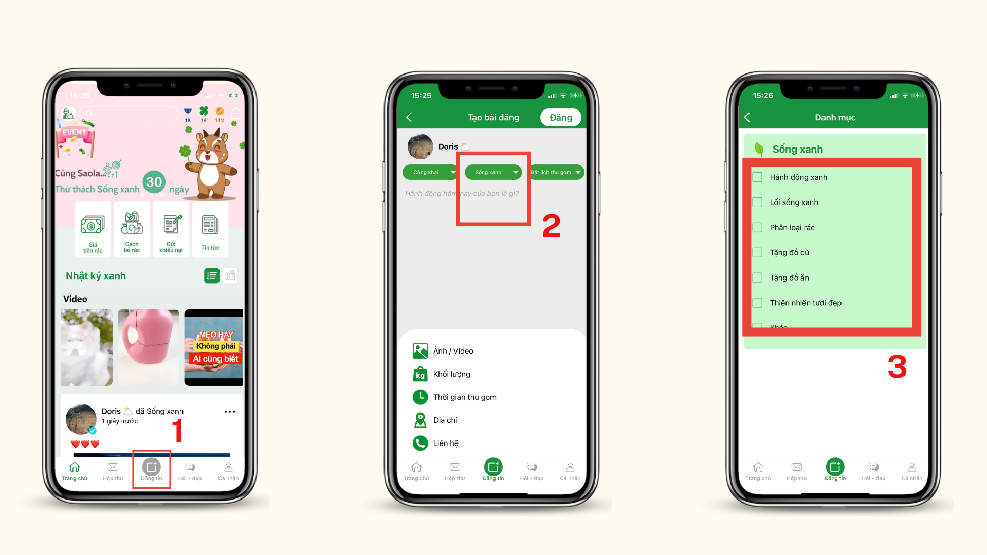 Cách thực hiện thử thách sống xanh - Grac